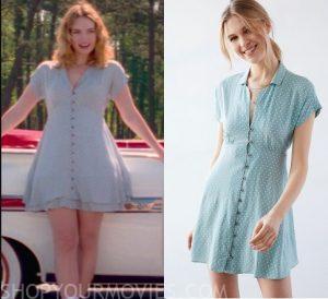 Baby Driver: Debora’s Blue Floral Shirt Dress | Shopyourmovies