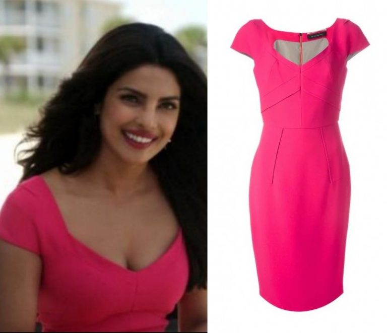 Baywatch: Victoria’s Pink Cap Sleeve Dress | Shopyourmovies