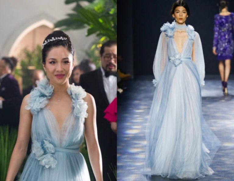 Crazy Rich Asians: Rachel’s Blue Pleated Dress | Shopyourmovies