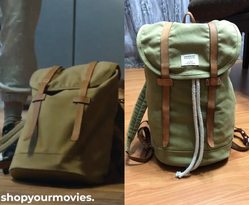 Beautiful Disaster: Abby’s Army Green Backpack | Shopyourmovies