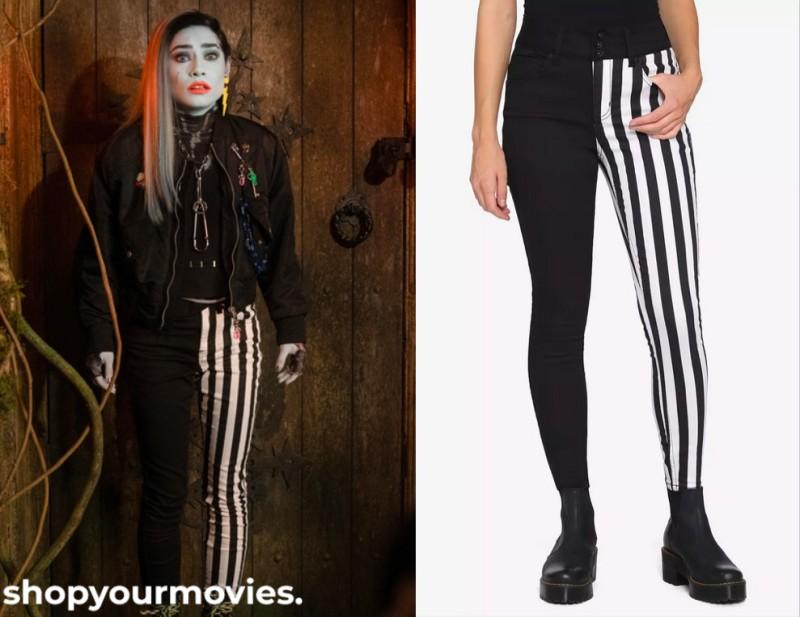 Monster High: Frankie’s Black and White Striped Jeans | Shopyourmovies