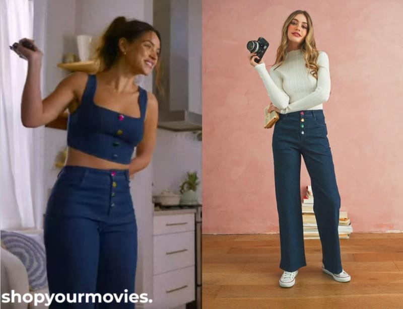 Hit Man: Madison’s Jeans with Heart Buttons | Shopyourmovies